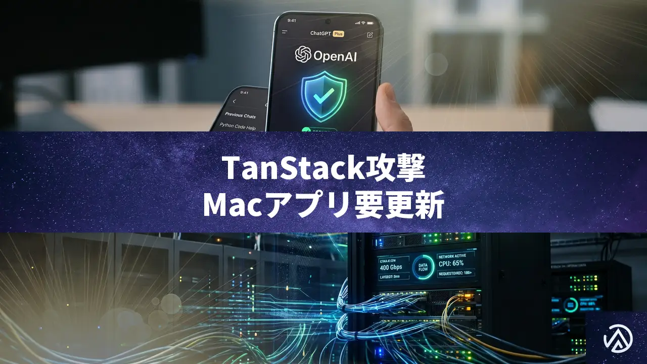 OpenAIがTanStack npm攻撃に対応、Macユーザーは6月12日までにアプリ更新を - 株式会社A&Gウェブ - ライバルには、ひみつ。